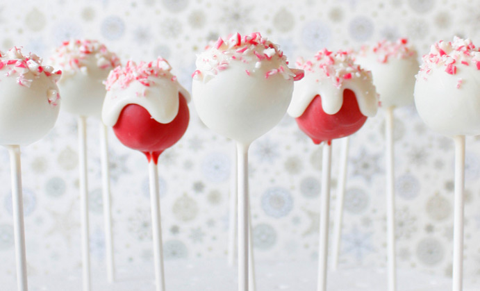 Candy Cane Cake Pops for Christmas | niner bakes