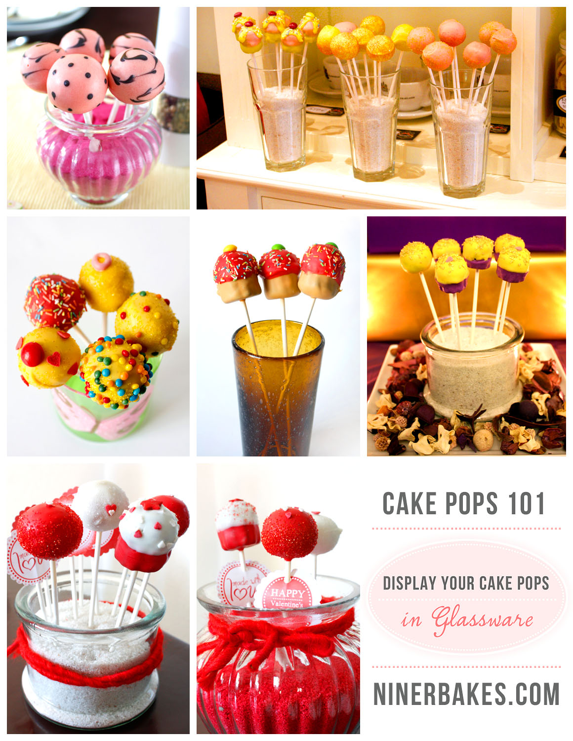 Cake Pops 101: Tips, Tricks & Great Ideas on how to display your cake pops! | niner bakes