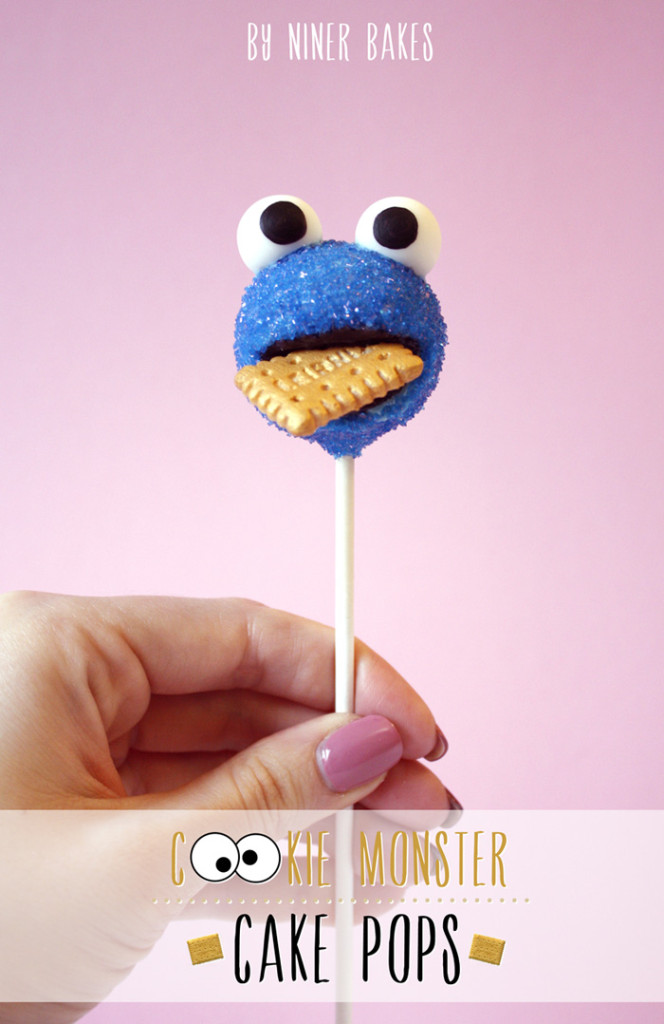 Cookie Monster Cake Pops…with golden Leibniz cookie | niner bakes