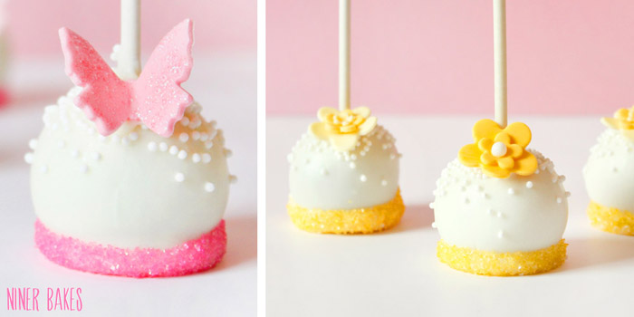Spring is here: Very simple Flower & Butterfly Cake Pops | niner bakes